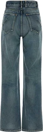 Alaia Womens Denim Jeans Dirtywash Exterior: Cotton