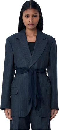 Maison Margiela Femme, Vestes, Noir, Taille: 38 FR Belted Blazer