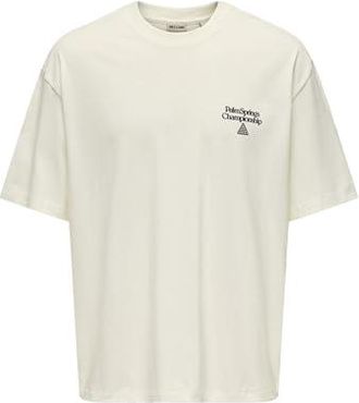 Only & Sons Tee Onsmilo Pasadena Ovs SS T-Shirt, Cloud Dancer, M Hommes
