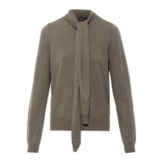 Fabiana Filippi Pullover mit abnehmbarem Schal - - Knitwear - Damen - Grau - XS