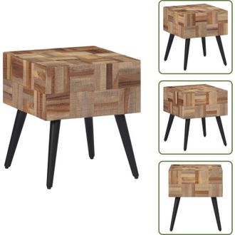 vidaXL The Living Store Beistelltisch 40x40x45 cm Recyceltes Massivholz Teak - Beistelltisch aus Teakholz