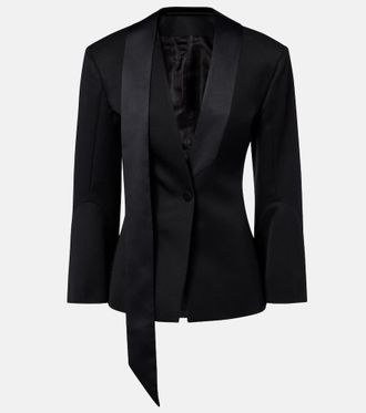 The Attico Blazer aus Schurwolle mit Satinbesatz