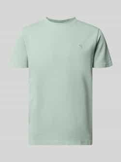 Lerros T-Shirt mit Strukturmuster und Logo-Stitching