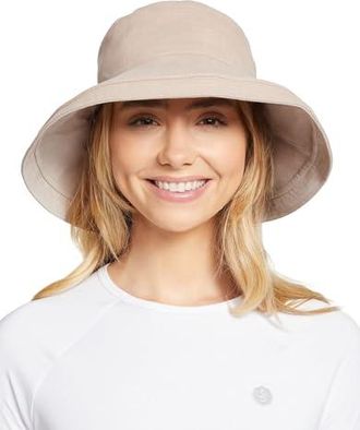 Solbari Chapeau de soleil de vacances pour femme UPF 50+ pliable avec protection solaire UV avec bord de couverture complète, réversible, ajustement réglable,