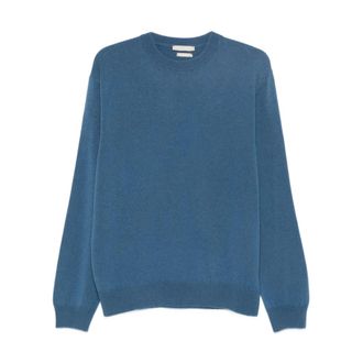 Daniele Fiesoli Homme, Pulls, Bleu, Taille: 2XL Pull ras du cou en cachemire