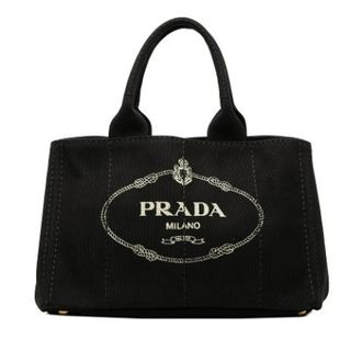 Prada Sac Cabas Pre-owned en Toile - Femme - Pre-owned - Noir - Taille: ONE Size