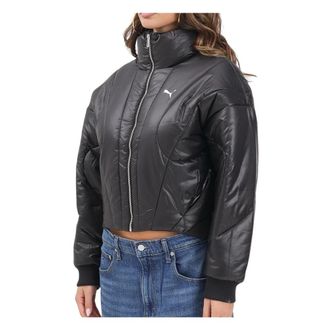 Puma Kurzer Daunenmantel - - Sport - Damen - Schwarzk - S