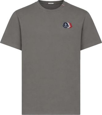 Moncler L10918C0007489B8Q Kurz&auml;rmeliges T-Shirt - - Tops - Herren - Grau - M