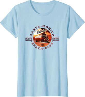 Volkswagen VW Santa Monica Beach Club Wohnmobile T-Shirt