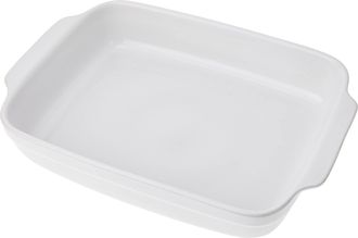 Crealys 512732 Backform mit Keramikgriffen, rechteckig, 36,5 x 23,5 x 6,5 cm, Wei&szlig;