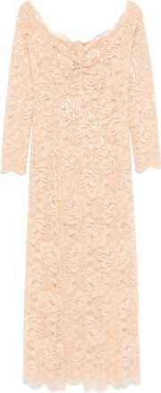 Paco Rabanne Maxikleid mit Pailletten - Nude