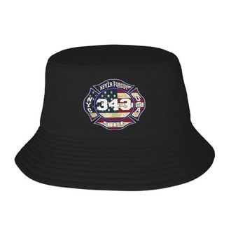 Generic Chapeau De Seau 911 343 Comm&eacute;moration des Pompiers D&eacute;c&eacute;d&eacute;s Dr&ocirc;le Seau Chapeau Respirant Mode Bonnet De Soleil, pour La Randonn&eacute;e, Plage, De P&ecirc;che, 56-