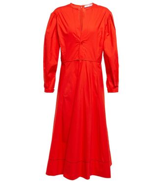 Proenza Schouler White Label Midikleid aus Popeline