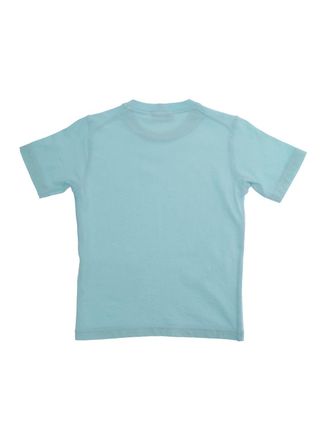 Stone Island Boys Crew Neck T-Shirt Light Blue Cotton T-Shirts And Polos