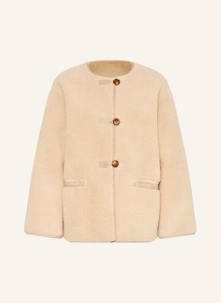 Mrs & Hugs Mrs & Hugs Teddyfell-Jacke beige