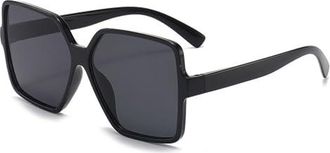 Generic Lunettes De Soleil Carr&eacute;es &Agrave; Grande Monture For Hommes, For Le Sport, Les Vacances En Plein Air(Black)