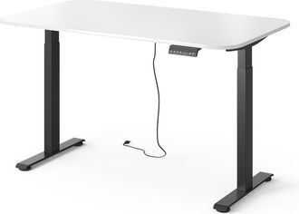 Vicco h&ouml;henverstellbarer elektrischer Schreibtisch Elevate, Schwarz/Wei&szlig;, 140 x 80 cm, 2 Motoren, 100 kg Tragkraft