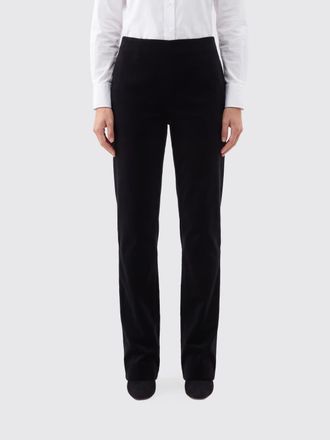Khaite Pantalon skinny taille haute Ryden en velours avec zip arri&egrave;re