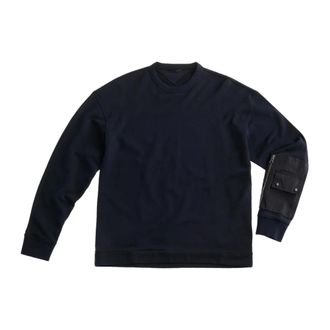 Ten c Garment Dyed Direct Fixed Fleece Sweatshirt - - Sweatshirts & Hoodies - Herren - Blau - S