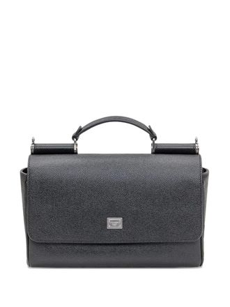 Dolce & Gabbana sac cabas en cuir à anse dessus - Noir