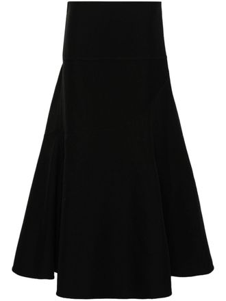 Jil Sander jupe en sergé - Noir