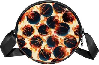 Generic Sac &agrave; bandouli&egrave;re Circle pour femme, petit sac &agrave; bandouli&egrave;re avec fermeture &eacute;clair, bretelles r&eacute;glables, sac &agrave; main rond d&eacute;contract&eacute; pour femmes et fi