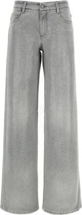 Ermanno Scervino Femme, Jeans, Gris, Taille: 40 FR Rhinestone Jeans