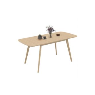IDMarket Idmarket - Table &agrave; manger extensible rectangle 4-8 personnes - Plateau en bois m&eacute;lamin&eacute; - Longueur 120-160 cm - Design &eacute;l&eacute;gant pour salle &agrave; manger