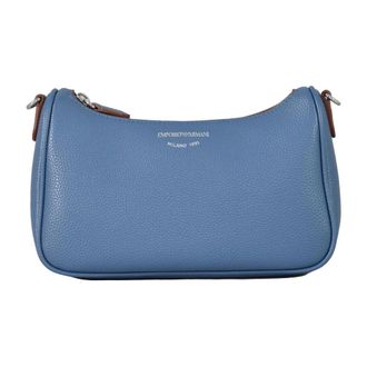Emporio Armani Mini Baguette Schultertasche mit Rei&szlig;verschluss - - Bags - Damen - Blau - ONE SIZE