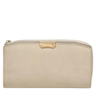Burberry Portefeuille Bifold Zipp&eacute; Pre-owned - Femme - Pre-owned - Beige - Taille: ONE Size