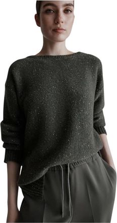 Marella Femme, Pulls, Vert, Taille: 40 FR Tricot &agrave; col rond