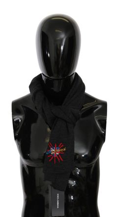 Dolce & Gabbana Foulard en laine gris DGLovesLondon pour femme