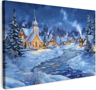 MuchoWow &copy; Weihnachtsdeko Leinwandbild Gro&szlig; 120x80 cm XXL Dekoration Wohnzimmer Bilder Pictures Weihnachtsgeschenke Decoration Living Room Deko Moderne Bild Ge