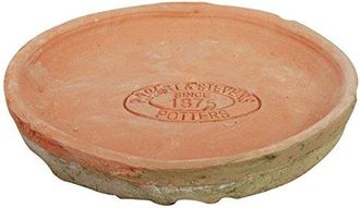 Esschert Design Blumentopf-Untersetzer in Aged Terracotta, rund, ca. 15 cm x 18 cm x 2,5 cm