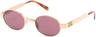 Miu Miu Eyewear SMUB51 Sunglasses - Gold