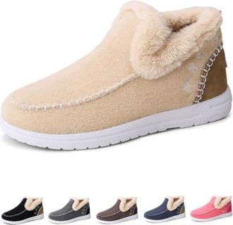 Generic Bottes orthop&eacute;diques confortables en polaire &agrave; enfiler, pour homme et femme, chaussures plates avec doublure en peluche, confortables, chaudes et anti