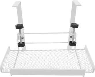 BESTONZON Metall Kabel Organizer Tray mit Klemmhalterung Wei&szlig; Untertisch Schreibtischkorb f&uuml;r Kabel und Einstellbar Robuste Carbonstahl-aufbewahrung f&uuml;r B&uuml;ro-Or