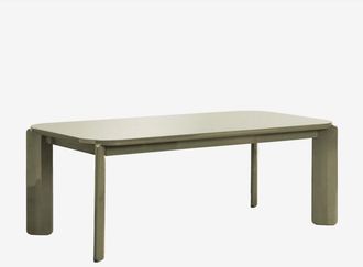 Sklum Sklum - Rechteckiger Esstisch 200x100 cm aus mdf Geneva Grün Salbei