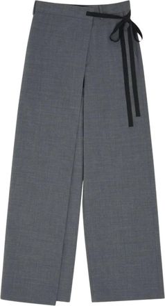 Maison Margiela Femme, Pantalons, Gris, Taille: 36 FR Pantalon large