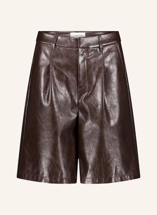 Cartoon Cartoon Bermudas In Lederoptik braun