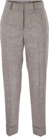 PESERICO Slim-fit Hosen - - Trousers - Damen - Braun - S