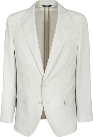 Dolce & Gabbana Homme, Costumes, Beige, Taille: S Veste Crois&eacute;e en Popeline de Laine