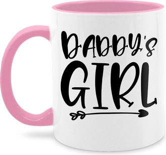 Shirtracer Tasse Tassen 325ml - Geschenk zum Vatertag - Daddys Girl - 325 ml - Rosa - vatertagstasse vatertagsgeschenk dadds kaffeetasse vatertagtasse männertag 
