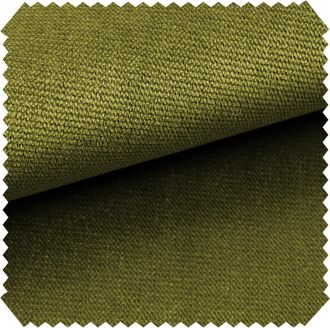 Novely PASSAU - Samtig Weicher Chenille-Möbelstoff - Robuster Polsterstoff - Pflegeleichte Meterware 1lfm | Farbe: 17 Ocker Grün