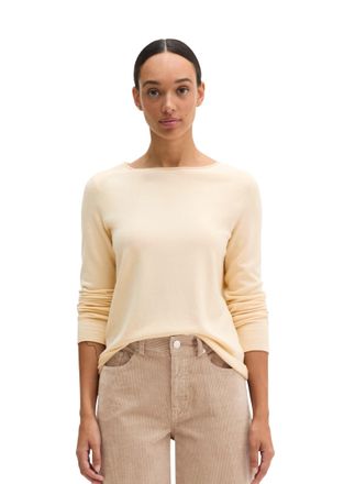 Marc O'Polo Strickpullover MARC OPOLO aus softem Schurwolle-Mix, Damen, Gr. XL, beige (smokey sands), Obermaterial: 50% Schurwolle, 33% Viskose, 17% Polyamid, uni