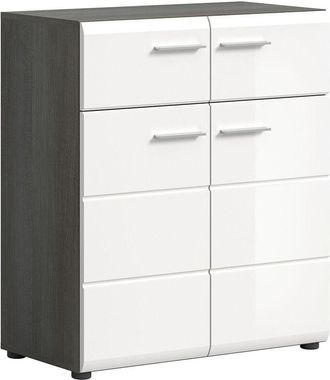 ebuy24 Ebuy24 - Salsa Schuhschrank 2 Schubladen 2 T&uuml;ren wei&szlig; Hochglanz