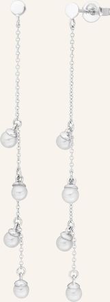 Leaf Ohrhänger Perls Aus 14 Karat Weißgold silber