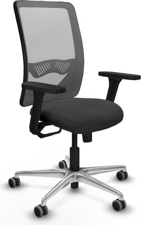 Piqueras y Crespo B&uuml;rostuhl Zulema mit 3D-Armlehnen, h&ouml;henverstellbare Lendenwirbelst&uuml;tze, ausgestattet mit Sincro 3 Positionen und Schneideschaum, Grau/Dunkelgrau