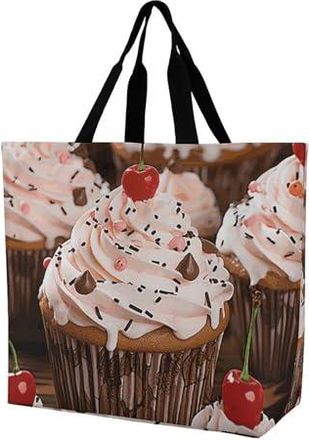 Generic Cupcake Et Muffin Sac Fourre-Tout Pliable Sacs D&eacute;contract&eacute; Sac Fourre Tout Pour Plage Universit&eacute; Gym
