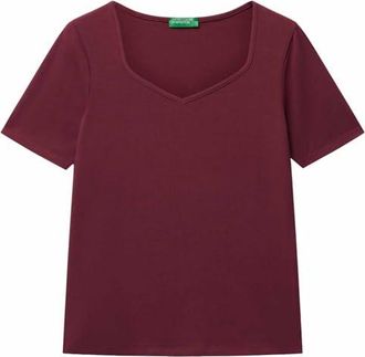 Benetton T-Shirt, Aubergine, X-Large